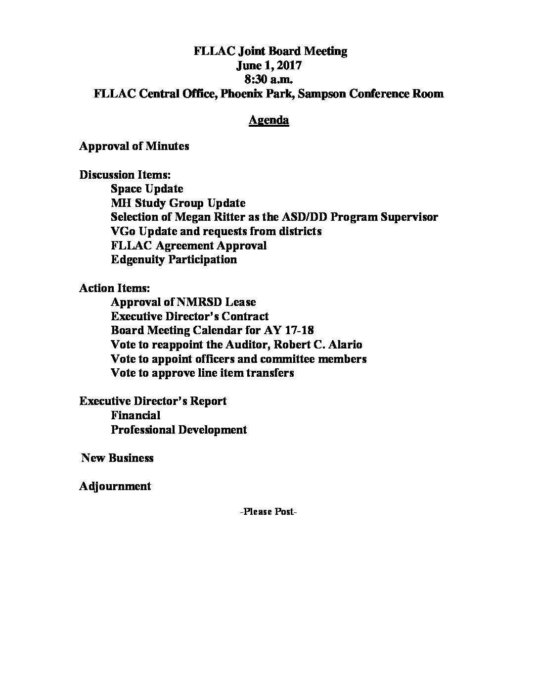 Executive Board Meeting